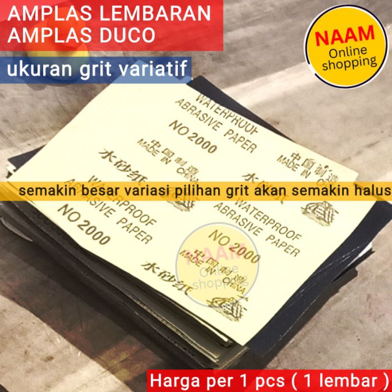 Jual AMPLAS LEMBARAN - AMPLAS DUCO - AMPLAS GOSOK HALUS & KASAR ...