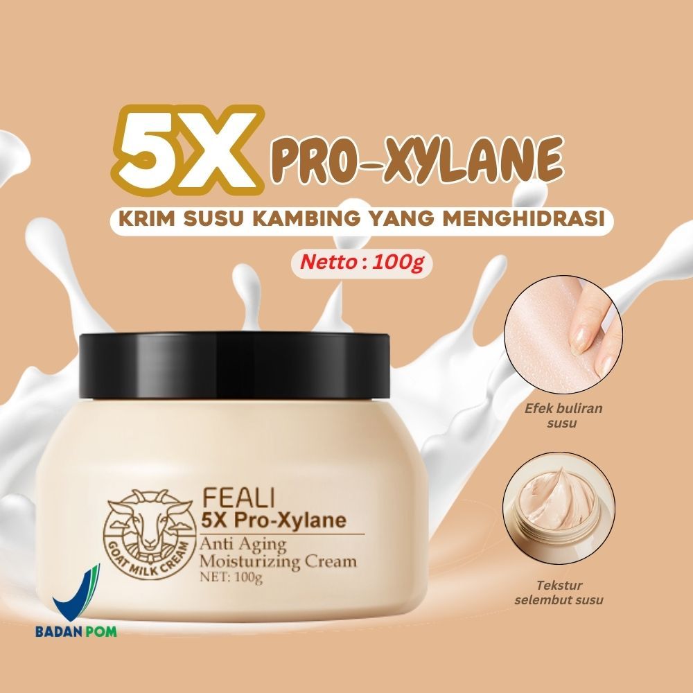 Jual [BPOM] FEALI 5X Pro-Xylane Goat Milk Anti-Aging and Moisturizing ...