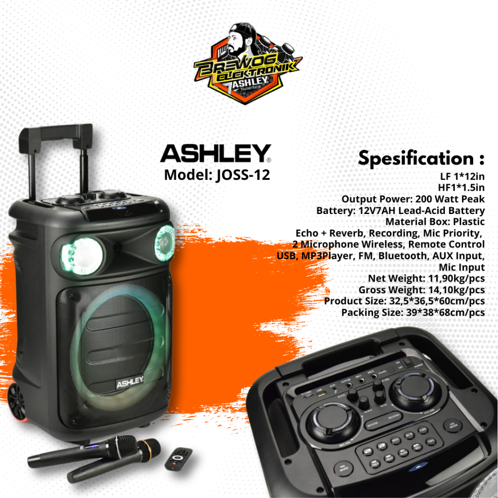 Jual ORIGINAL PRODUK BREWOG ASHLEY NUSANTARA ASHLEY SOUND PORTABLE JOSS ...