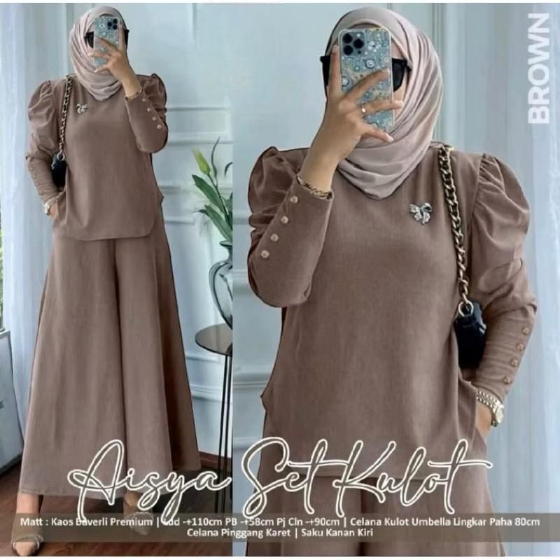 Jual AISYA SET TANGAN BALON KNIT PREMIUM // SETELAN WANITA RIB KNIT ...