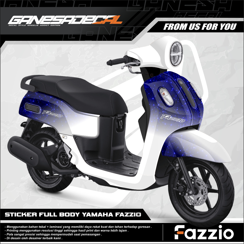 Jual Decal Sticker Fazzio Dekal Stiker Motor Yamaha Fazzio Full Body ...