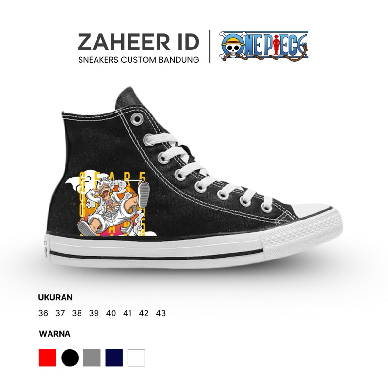 Jual SEPATU SEKOLAH ANIME SEPATU ONE PIECE LUFFY GEAR 5 ALLSTAR ...