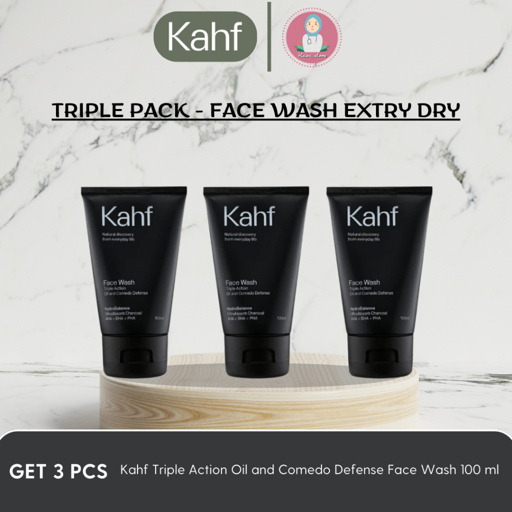 Jual Kahf Triple Action Oil and Comedo Defense Face Wash 100 ml Triple ...