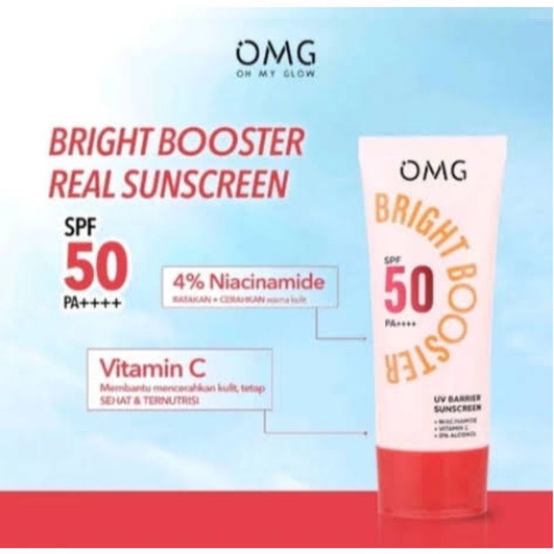 Jual OMG Bright Booster Real Sunscreen SPF 50 PA+++ | Shopee Indonesia
