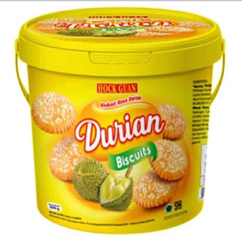Jual HOCK GUAN BISKUIT KELAPA - DURIAN - ORANGE | Shopee Indonesia