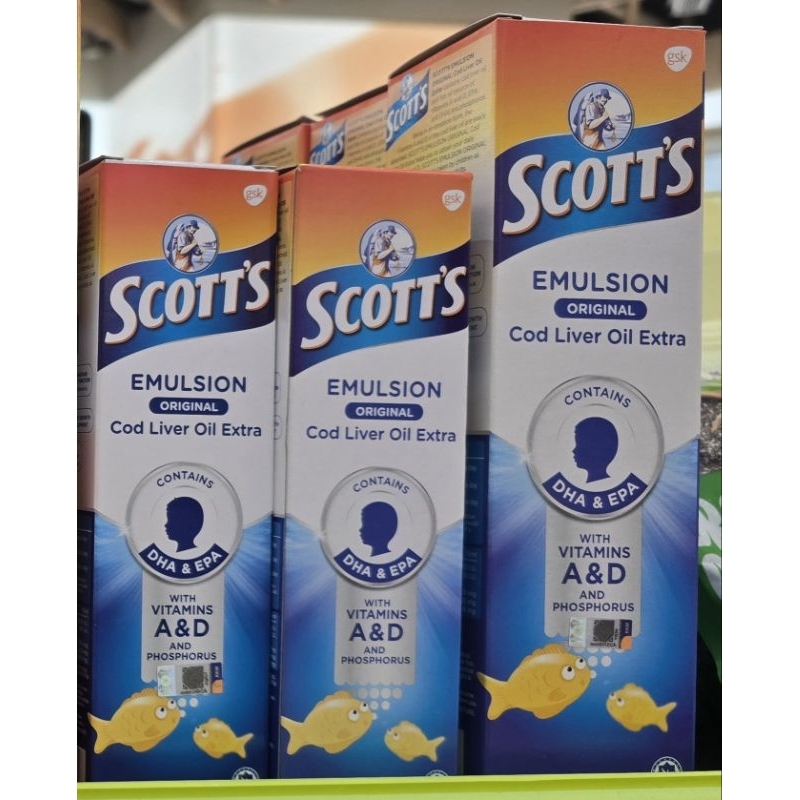 Jual Scott's Emulsion Original Malaysia - Scotts Cod Liver Oil Extra ...