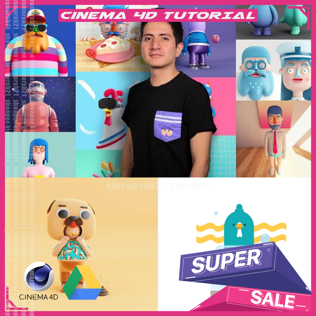 Jual C4D - Design of Characters in Cinema 4D from the Sketch to 3D ...