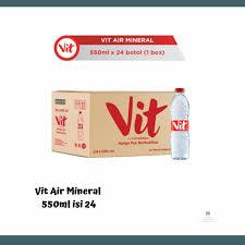 Jual AIR MINERAL VIT BOTOL 550ML 1 KARTON ISI 24 BOTOL | Shopee Indonesia