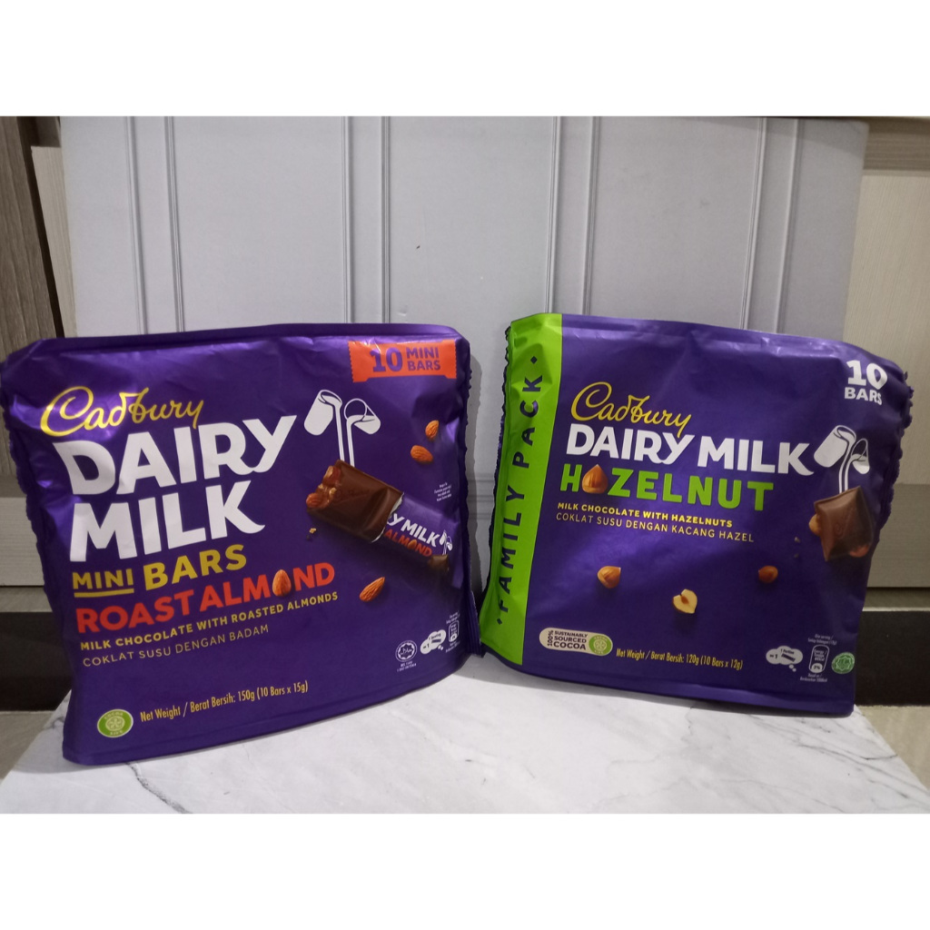 Jual COKELAT CADBURY DAIRY HAZELNU & ROAST ALMOND | Shopee Indonesia