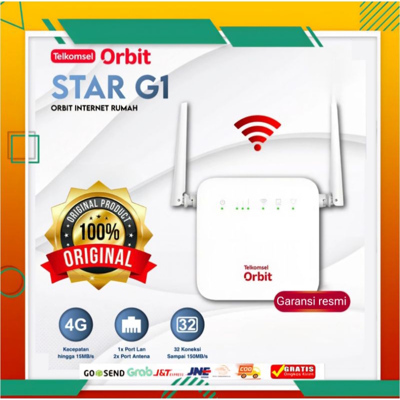 Jual Modem Orbit Telkomsel Star G1 Wifi Internet 4G Hi Speed Router 2 ...