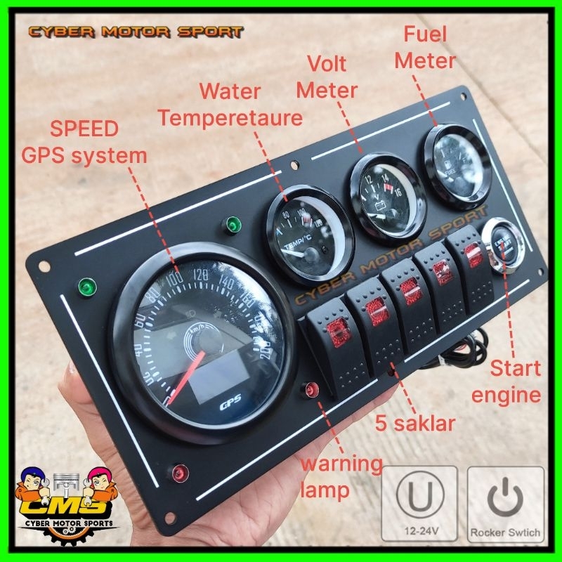 Jual Speedometer universal Analog classic gauge Speedometer GPS system ...