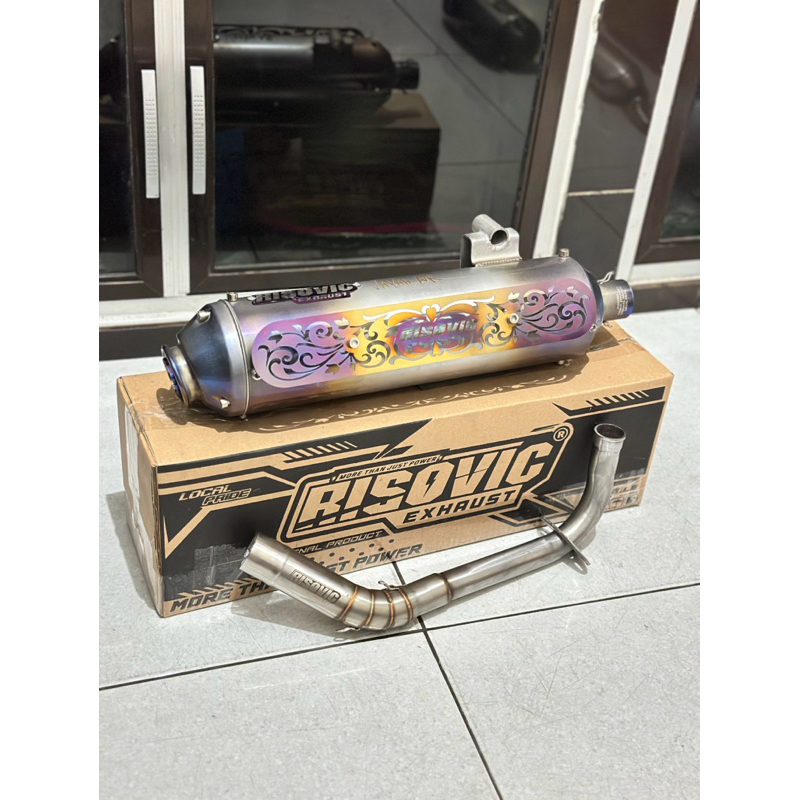 Jual KNALPOT STANDAR RACING ALA TITANIUM RISOVIC VARIO NMAX AEROX STYLO ...