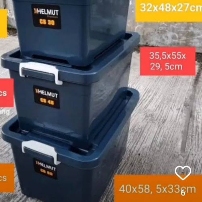 Jual container box abu silver metalik 30-140 liter | Shopee Indonesia