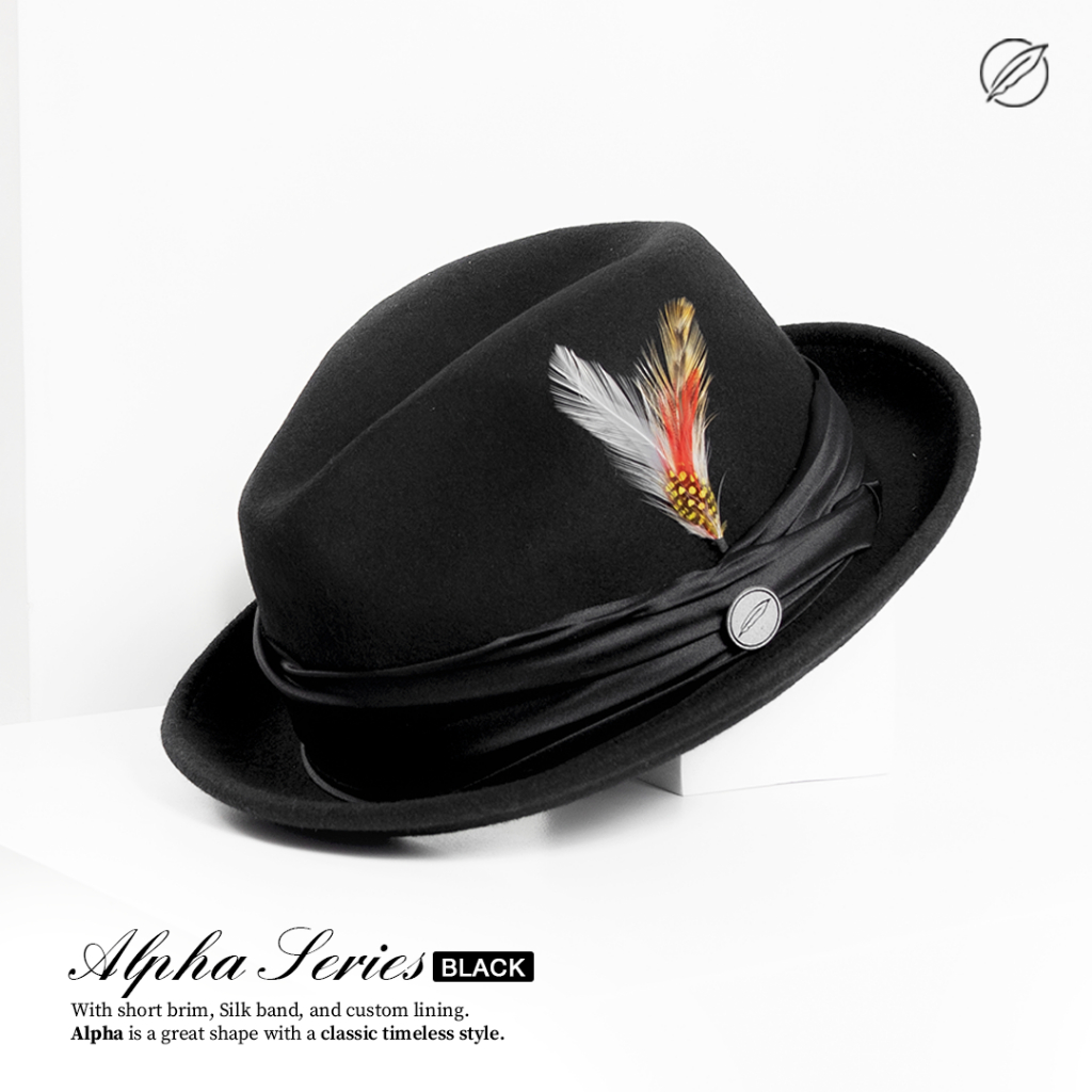 Jual Topi Fedora GOOV Alpha Series Black Porkpie | Shopee Indonesia