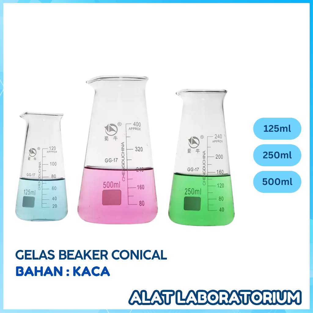 Jual GELAS BEAKER CONICAL / GELAS KACA KIMIA / GELAS UKUR CONICAL ...