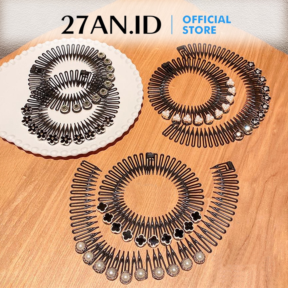Jual (27AN.ID) Jepit Rambut Poni H590 Sisipan Sisir Pita Rambut / Sisir ...