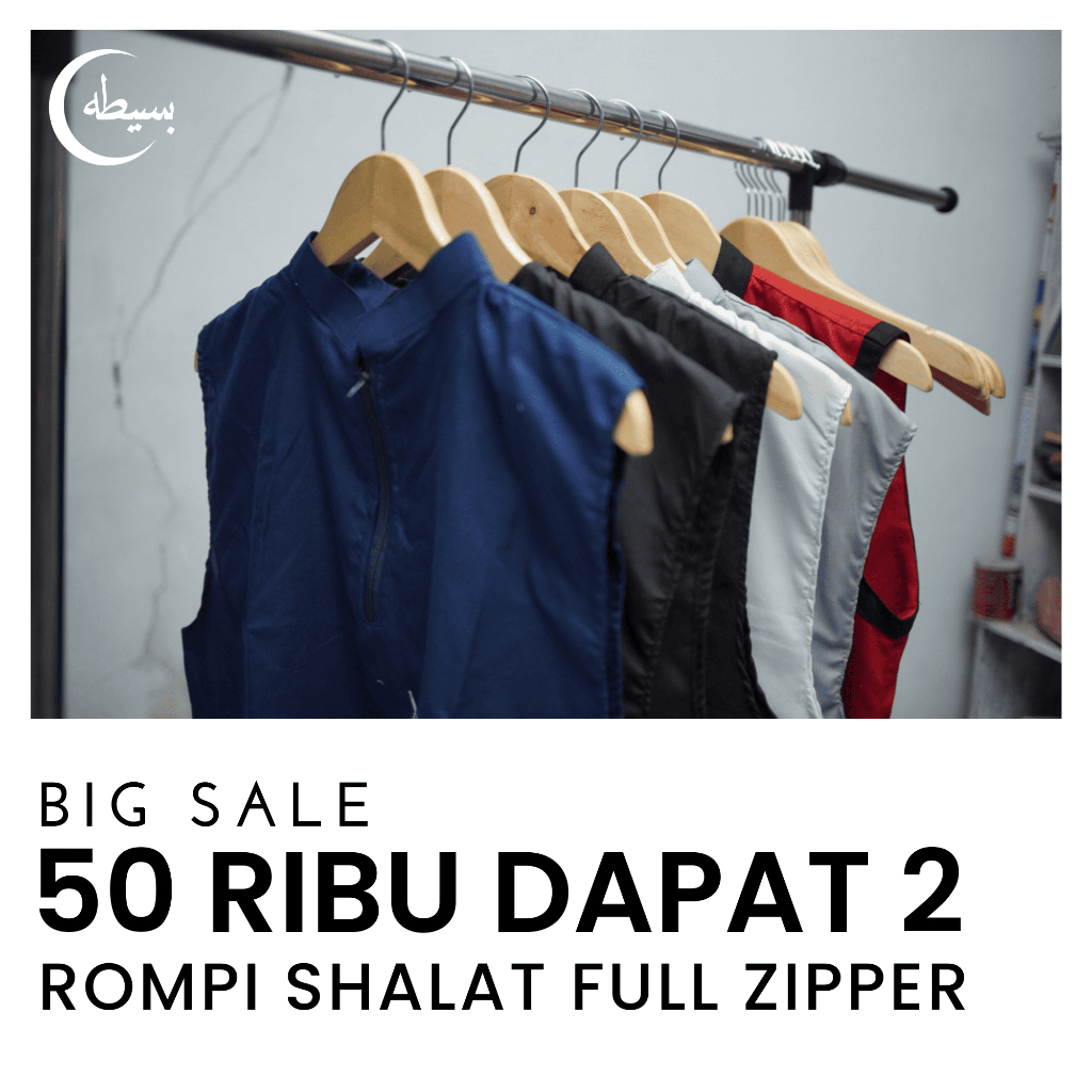 Jual Romsal 50 ribu dapat 2 Rompi Sholat Pria Dewasa Bahan Katun Premium Full Zipper Terbaru ...