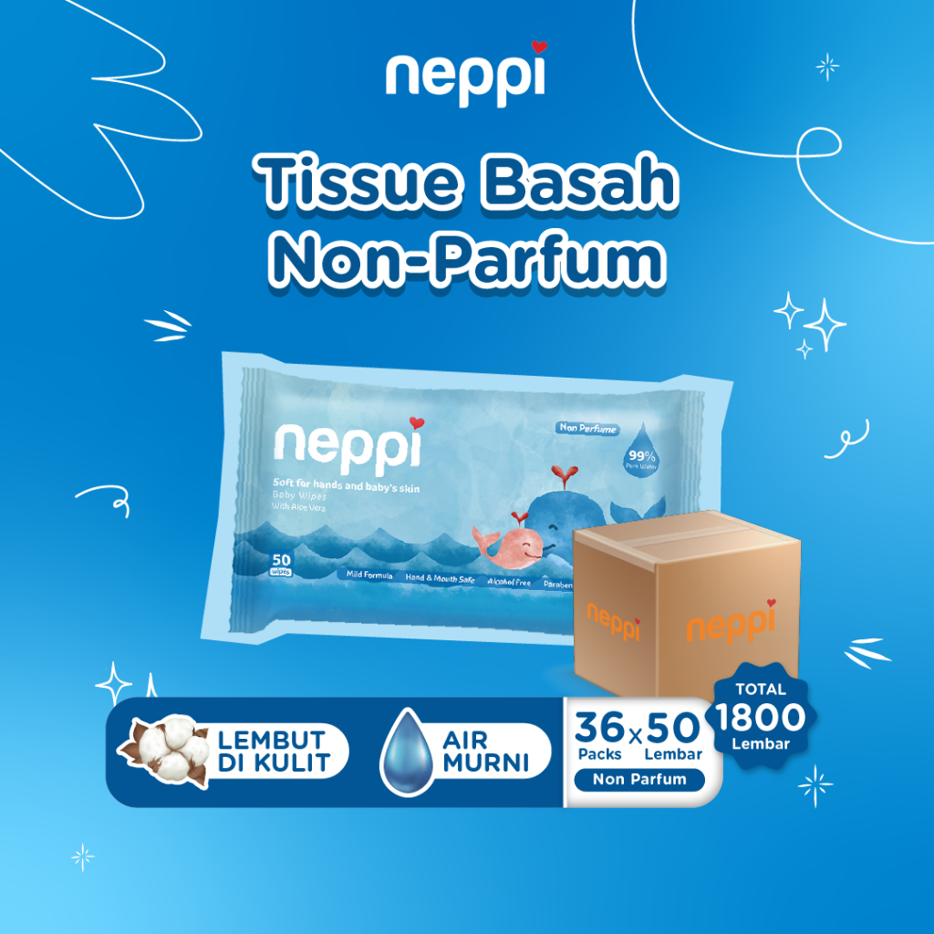 Jual (36 Pcs x 50 Lembar) Neppi Baby Tisu / Tissue Basah Wipes Non ...