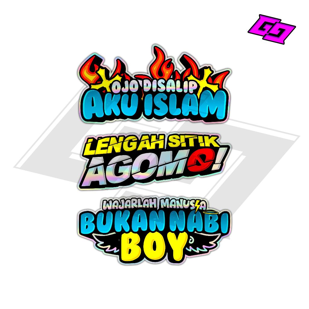 Jual STIKER PACK HOLOGRAM ISI 3 OJO DISALIP AKU ISLAM LENGAH SITIK ...