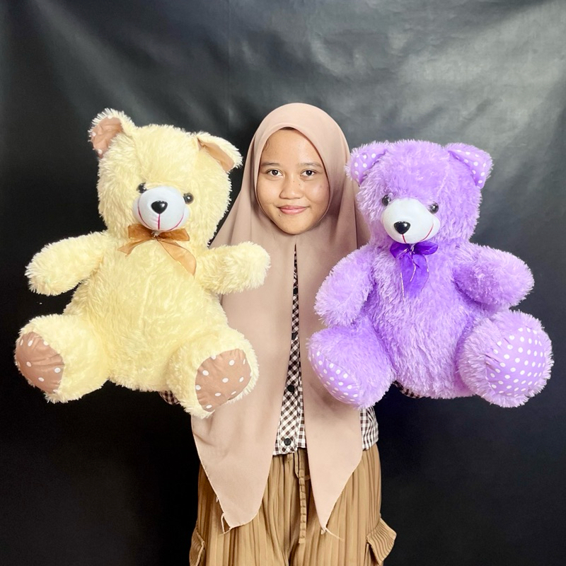 Jual Boneka beruang teddy bear jari rasfur polos lucu boneka karakter ...