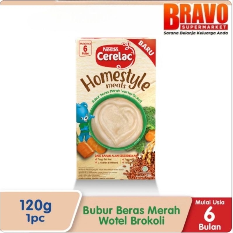 Jual Cerelac Homestyle Meals Beras Merah Wortel Brokoli 120 g | Shopee ...