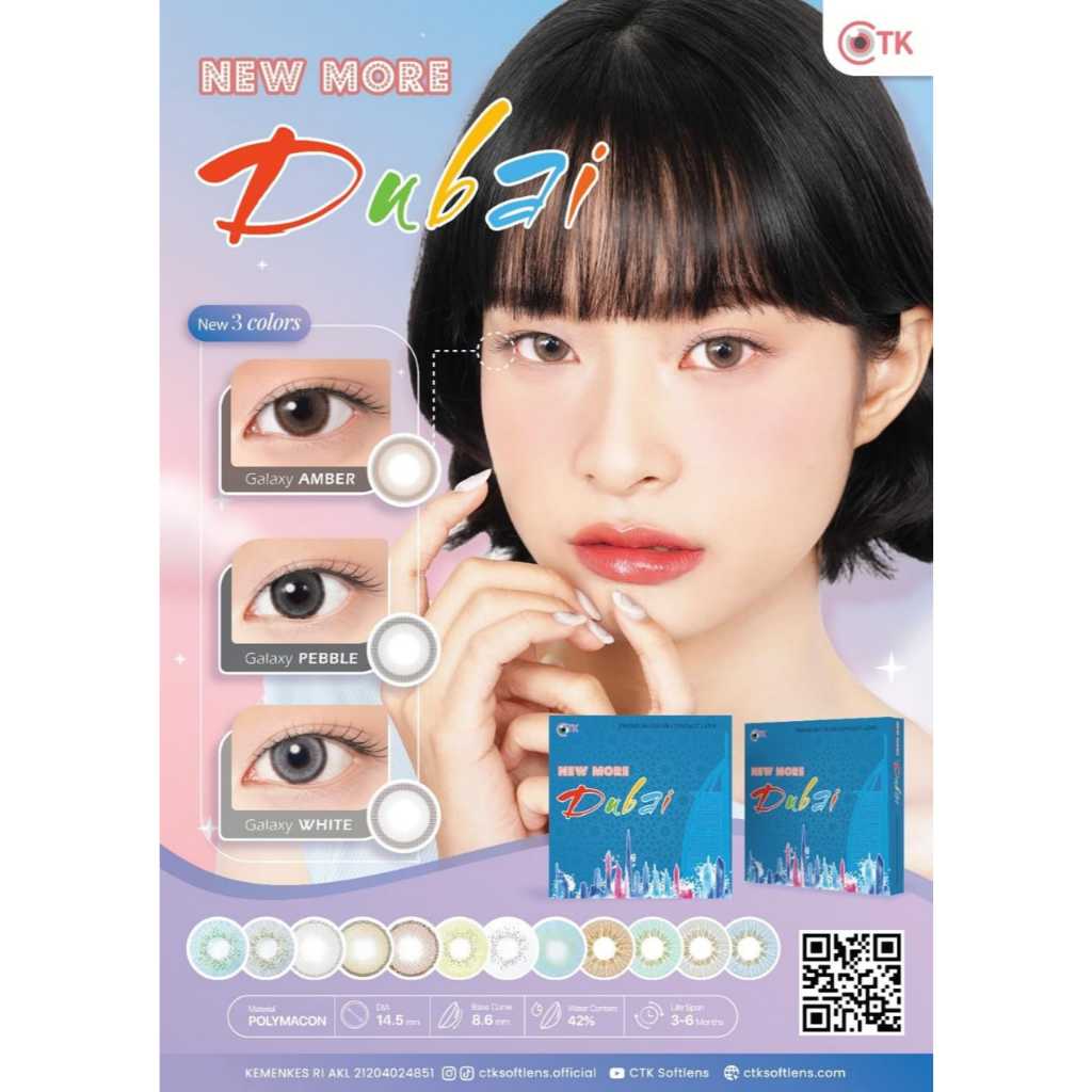 Jual Softlens NEW MORE DUBAI 14,5 MM ETALASE KHUSUS NORMAL By CTK / New ...
