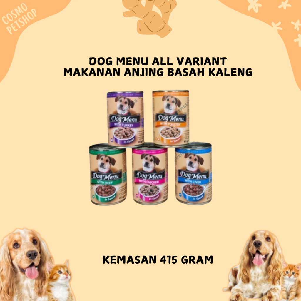 Jual DOG MENU 415 GR ALL VARIANT WET FOOD MAKANAN ANJING | Shopee Indonesia