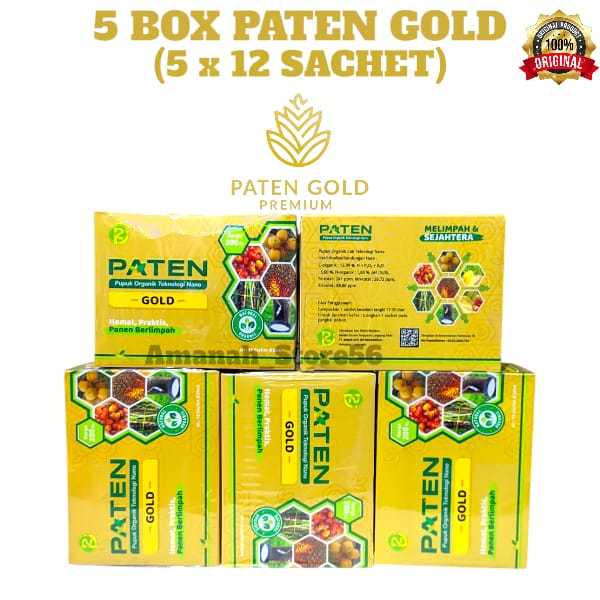 Jual 5 BOX ( 60 SACHET ) PUPUK PATEN GOLD / PUPUK PATEN GOLD ORGANIK BY ...