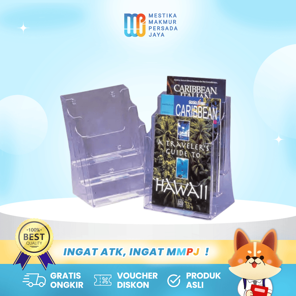 Jual Bantex 3 Tier Multi Pocket Size A4 Tempat Majalah Brosur 77301 ...