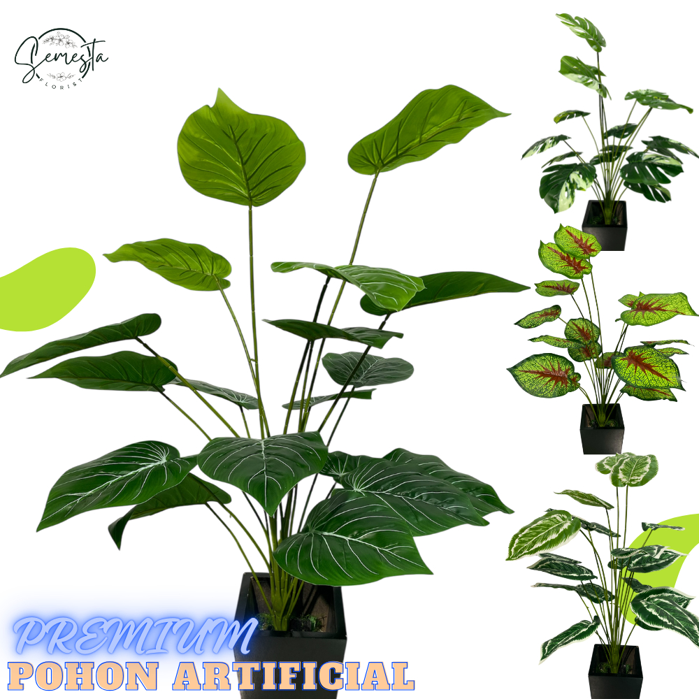 Jual Tanaman Hias Plastik Pohon Plastik Palsu Artificial 18 Daun Jumbo ...