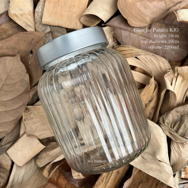 Jual KIG Glas Jar Pumkin(1pcs)/ Toples Kaca Tutup Stainless/ Toples ...