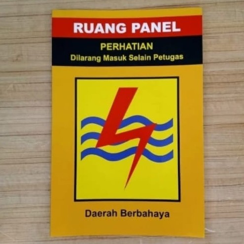 Jual STIKER VINYL RUANG PANEL DAERAH BERBAHAYA 23X30CM SIGN RAMBU K3 ...