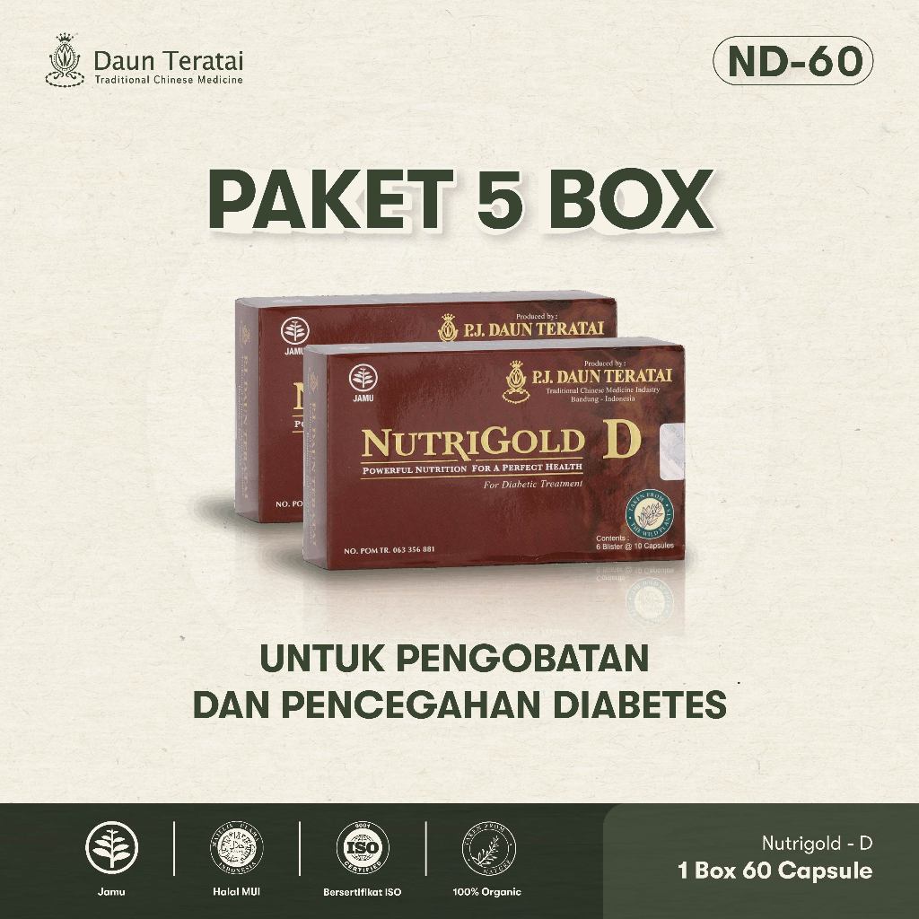 Jual Paket 5 Box Nutrigold D - Obat Herbal - Nutrigold D by Daun ...