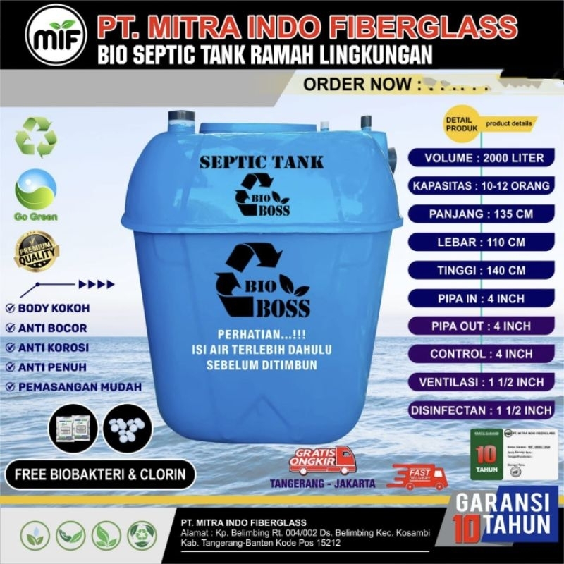 Jual septic tank 2000 liter bio boss | Shopee Indonesia