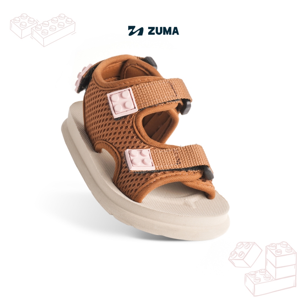 Jual Zuma Baby Sandal Bayi dan Anak Karet Tali Belakang Velcro Bricks 5 ...