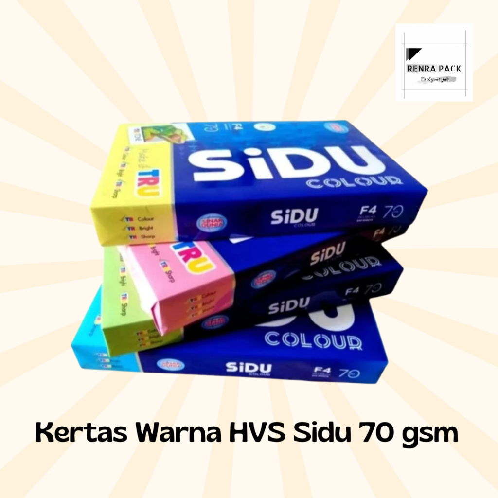 Jual renrapack! 1 RIM Kertas HVS WARNA / Kertas SIDU HVS Warna isi 1 ...