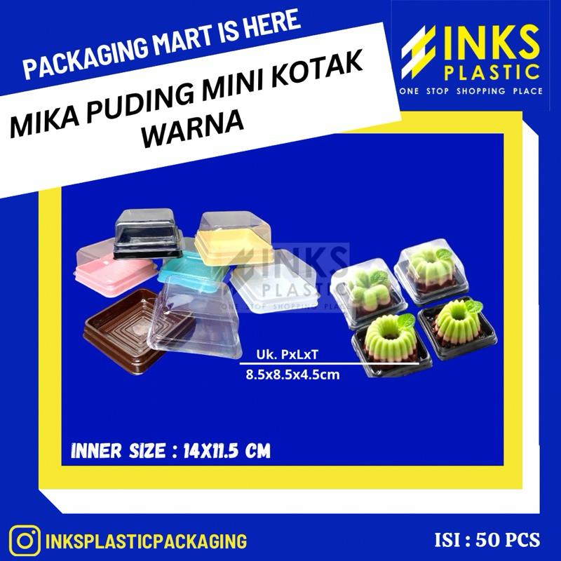 Jual MIKA PUDING MINI KOTAK TRAY MOONCAKE KUE MINI (50 PCS) | Shopee Indonesia