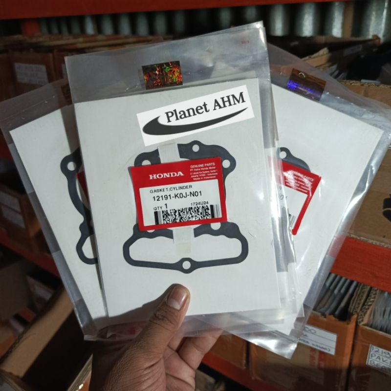 Jual Honda 12191-K0J-N01 Pak Blok Beat Deluxe Perpak Paking Blok Gasket Cylinder Scoopy K2F ...