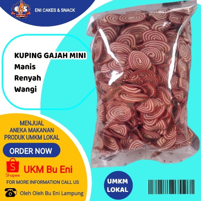 Jual Kuping Gajah Mini Cemilan Bu Eni Renyah Cemilan / Makanan ...