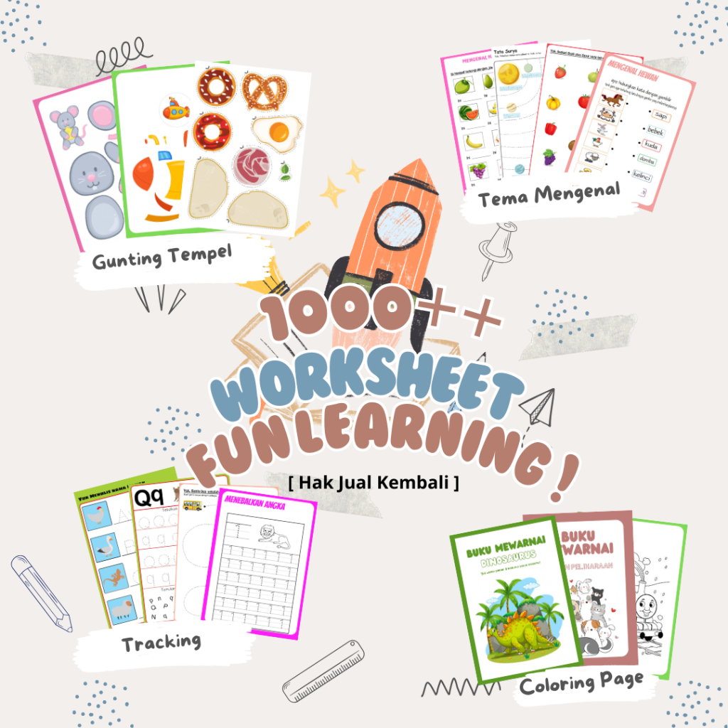 Jual Vol II Printable 1000 + Lembar Aktivitas Anak Menggambar Menulis ...