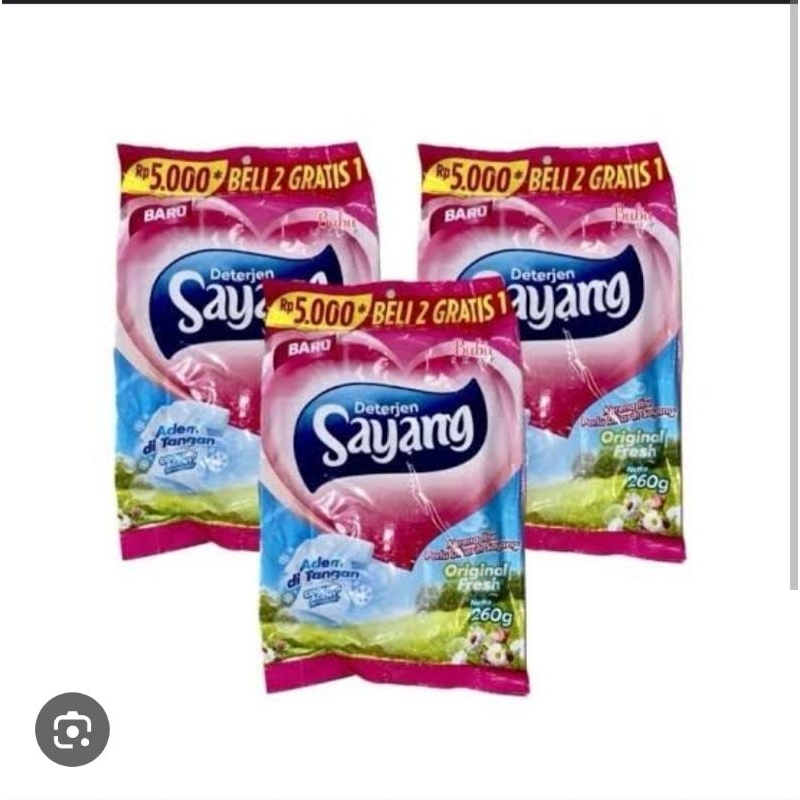 Jual Deterjen Sayang Original Fresh Dan hijab 260g | Shopee Indonesia