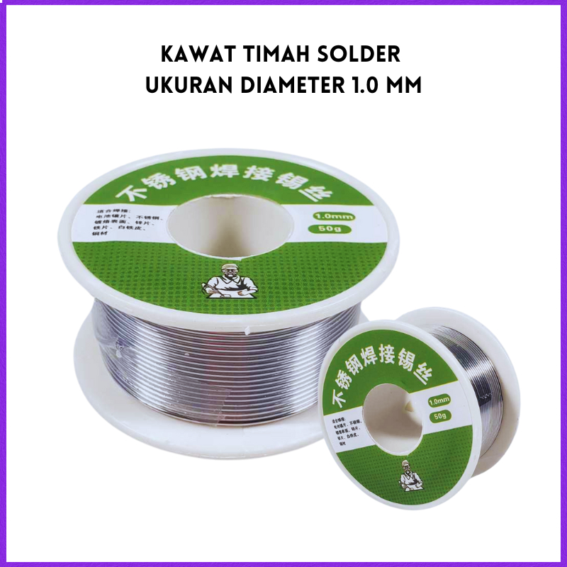 Jual COD Kawat Timah Solder Flux Wire 1.0mm / timah solder cepat panas ...