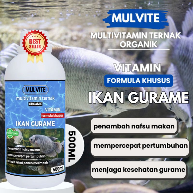 Jual MULVITE multivitamin ternak IKAN GURAME Vitamin Ikan gurame, vitamin probiotik ikan gurame ...