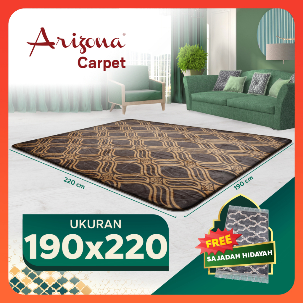 Jual [190x220cm] Free Sajadah Arizona Carpet Cosmo Love Karpet Busa ...