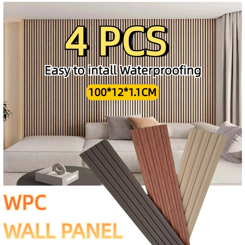 Jual 4 PCS Wood Panel WPC/ Wall Panel Dinding Kamar Tidur 3D Dekorasi ...