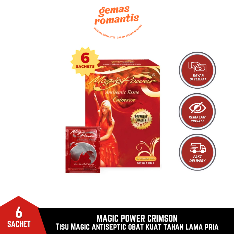 Jual Tisu Magic Crimson Desire isi 6 Sachet Tisu Pria Tahan lama ...