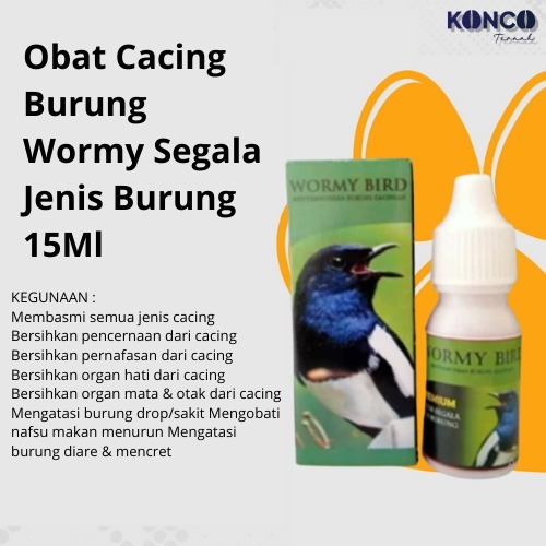Jual Wormy Bird Obat Cacing Lesu 15Ml Vitamin Segala Jenis Burung ...