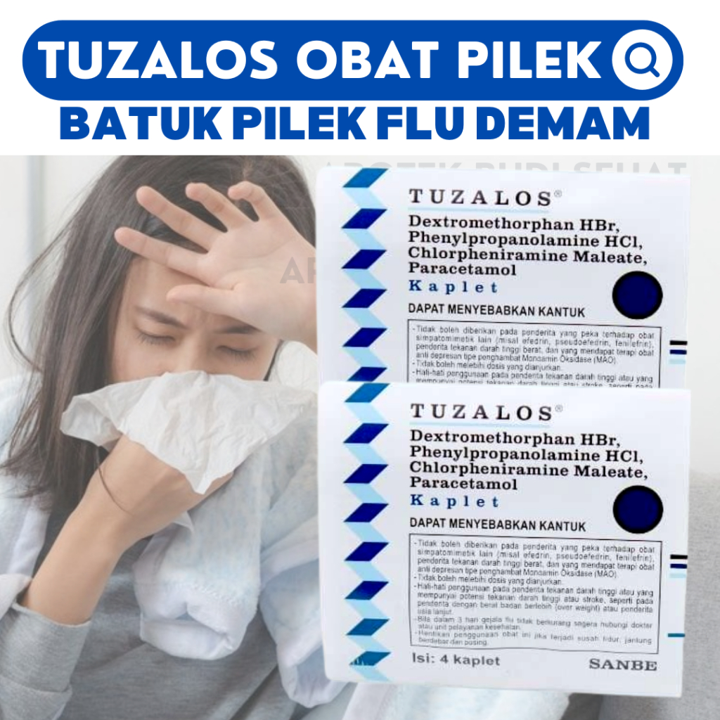 Jual Obat Batuk Kering Pilek Demam Flu Sakit Kepala Pusing strip isi 4 ...