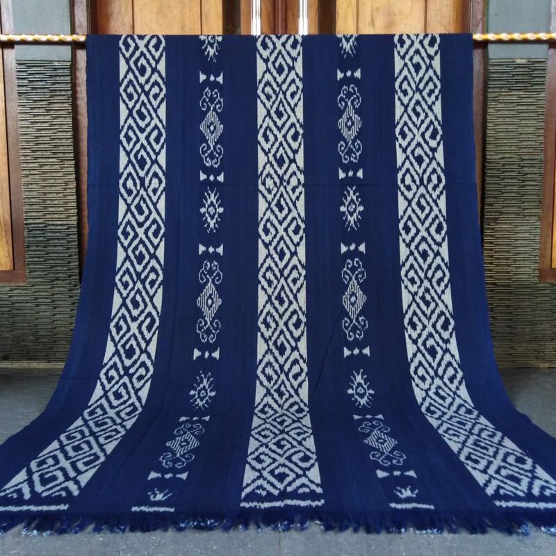 Jual Kain Tenun Ikat Etnik Toraja Warna Biru Navy Tenun Troso Jepara | Shopee Indonesia