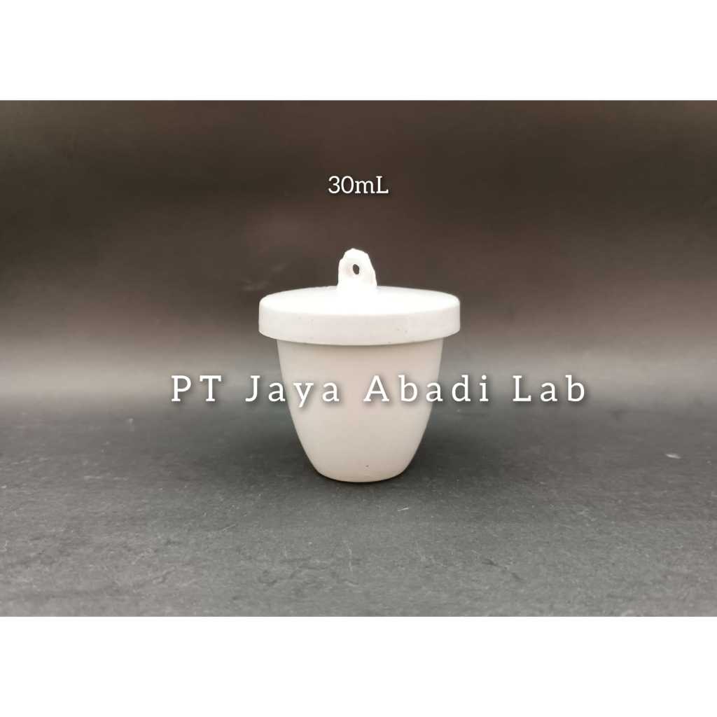 Jual cawan porselen laboratorium porselin krus crucible with lid 30ml 30 ml | Shopee Indonesia